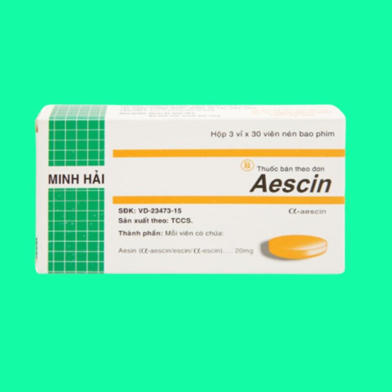 Thuốc Aesin 20mg Minh Hải là thuốc gì? giá bao nhiêu? mua ở đâu?