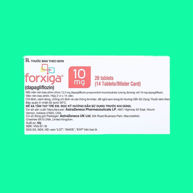 Thuốc Forxiga 10mg là thuốc gì? giá bao nhiêu? có tác dụng gì? mua ở đâu?
