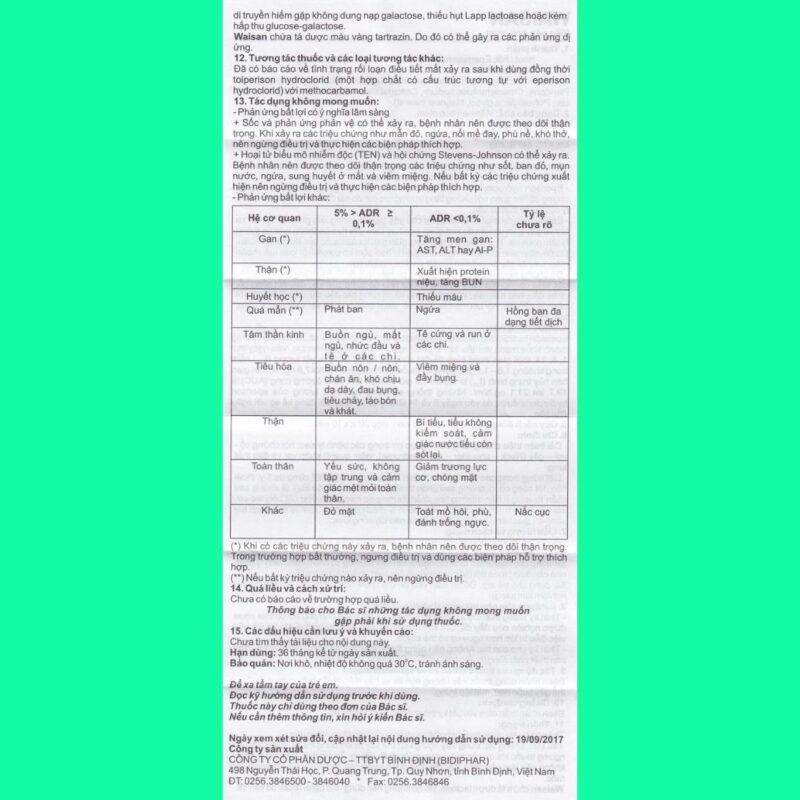 Waisan là thuốc gì? giá bao nhiêu? mua ở đâu? trị bệnh gì?