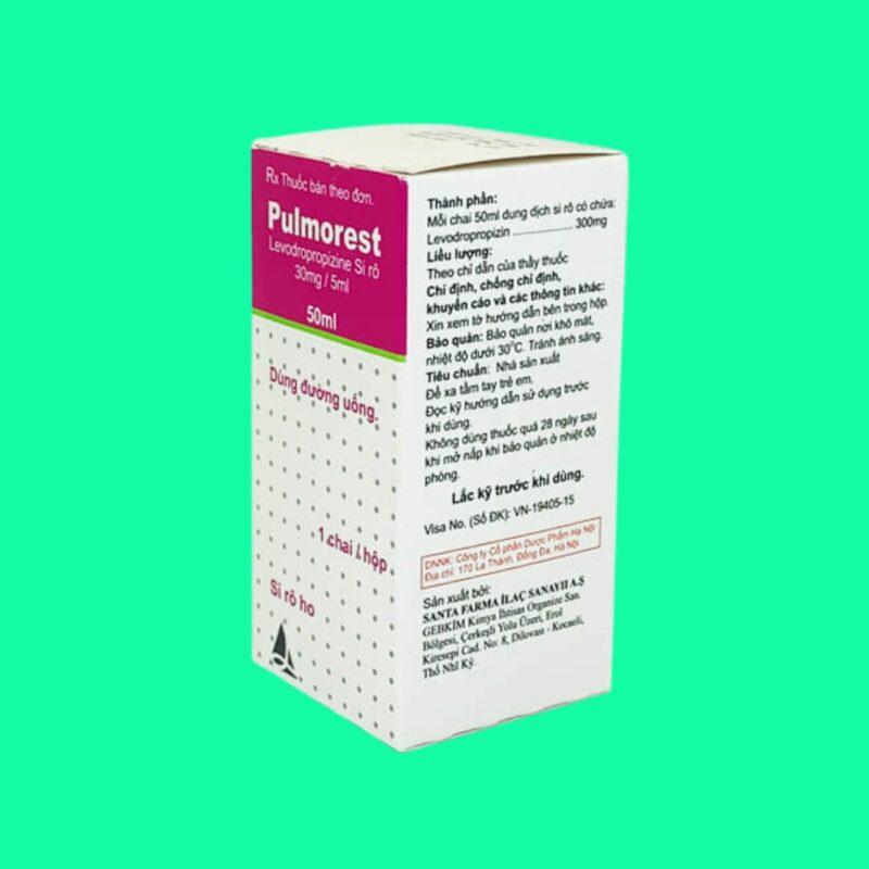 Thuốc Pulmorest là thuốc gì? giá bao nhiêu? mua ở đâu? có tác dụng gì?