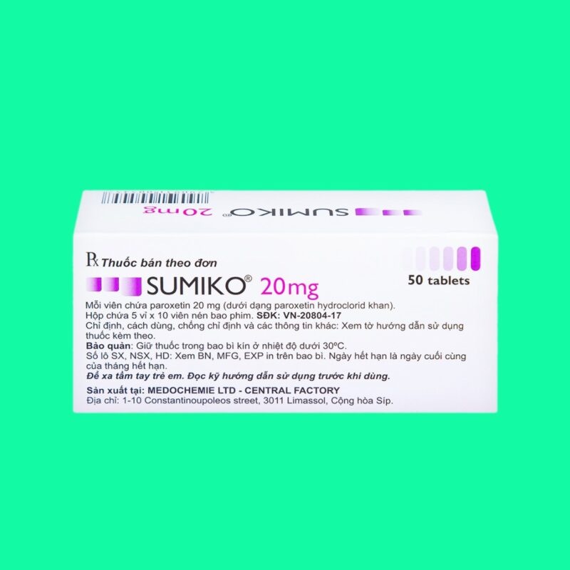 Thuốc Sumiko 20mg là thuốc gì? giá bao nhiêu? mua ở đâu?