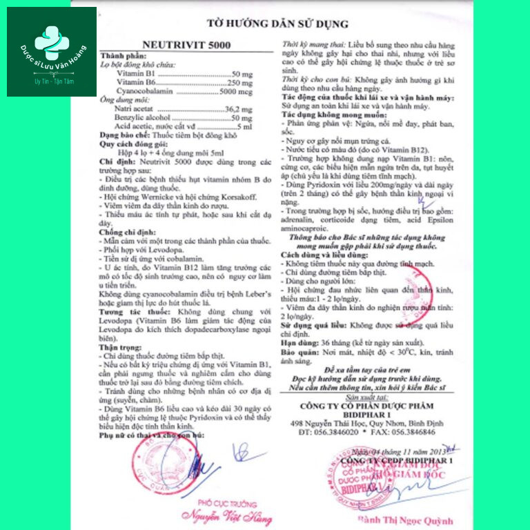 Thuốc Neutrivit 5000 là thuốc gì? giá bao nhiêu? mua ở đâu? có tốt không