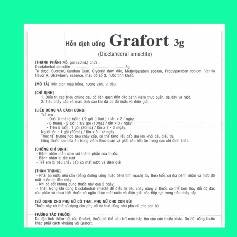 Thuốc Grafort 20 ml là thuốc gì? giá bao nhiêu? mua ở đâu? có tốt không?