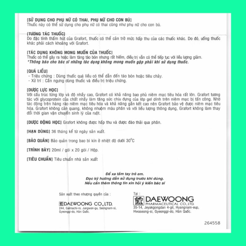 Thuốc Grafort 20 ml là thuốc gì? giá bao nhiêu? mua ở đâu? có tốt không?