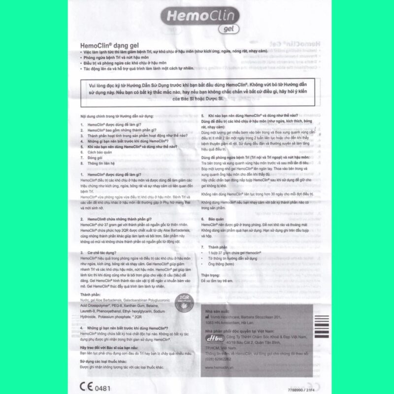 Thuốc HemoClin là thuốc gì? giá bao nhiêu? có tốt không? mua ở đâu?