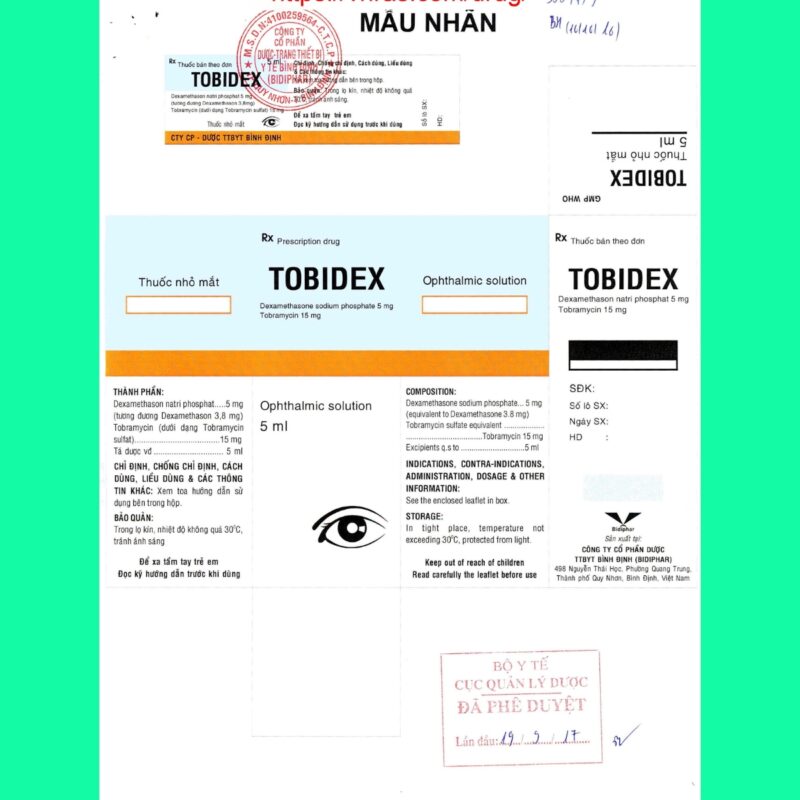 Tobidex là thuốc gì? giá bao nhiêu? mua ở đâu? có tác dụng gì?