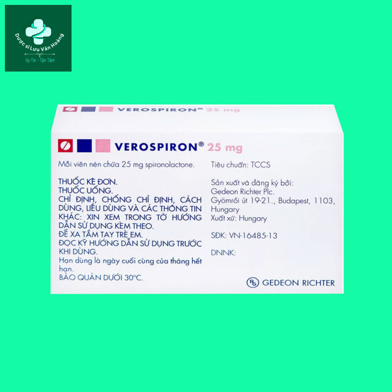 Thuốc Verospiron là thuốc gì? có tác dụng gì? giá bao nhiêu? mua ở đâu?