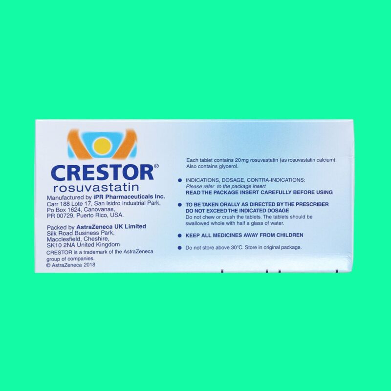 Thuốc Crestor 20mg là thuốc gì? giá bao nhiêu? mua ở đâu?