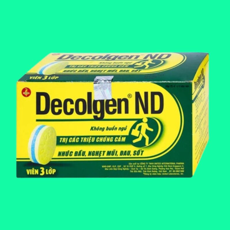 Thuốc cảm cúm Decolgen ND xanh vỉ 4 viên? giá bao nhiêu? mua ở đâu?