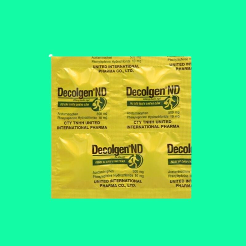 Thuốc cảm cúm Decolgen ND xanh vỉ 4 viên? giá bao nhiêu? mua ở đâu?