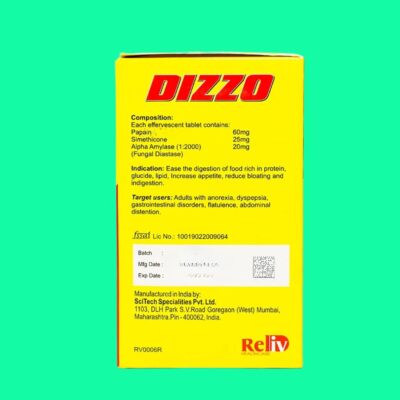 Viên sủi Dizzo hỗ trợ tiêu hóa giá bao nhiêu? mua ở đâu? có tác dụng gì?