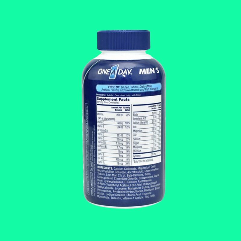 Thuốc One A Day Men’s Formula là thuốc gì? giá bao nhiêu? có tốt không