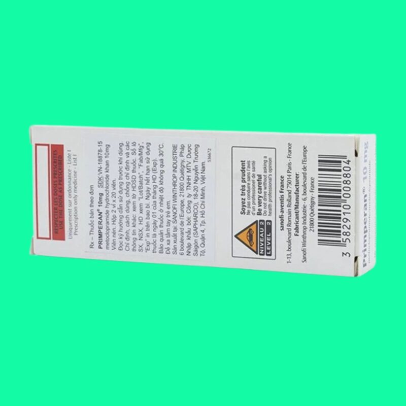 Primperan 10mg là thuốc gì? Giá bao nhiêu, mua ở đâu? Có tốt không?