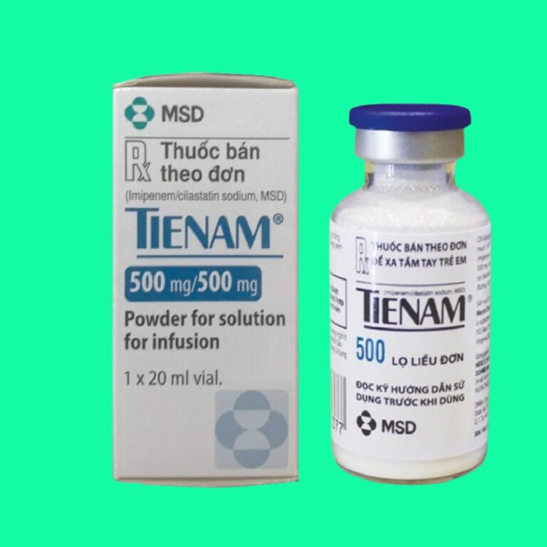 Thuốc Tienam 500mg/500mg là thuốc gì? giá bao nhiêu? Mua ở đâu? Có tác ...