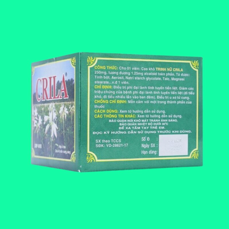 Thuốc Crila: Công dụng, liều dùng và lưu ý tác dụng phụ