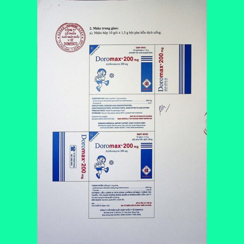 Thuốc Doromax: Công dụng, liều dùng và lưu ý tác dụng phụ