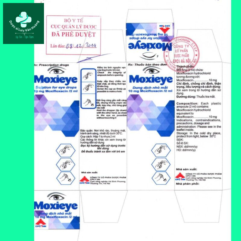Thuốc Moxieye là thuốc gì? giá bao nhiêu? mua ở đâu? có tác dụng gì?