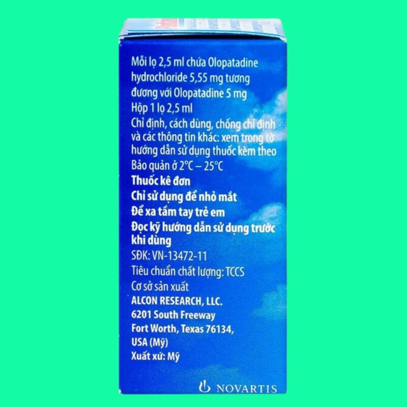 Thuốc Pataday: Công dụng, liều dùng và lưu ý tác dụng phụ