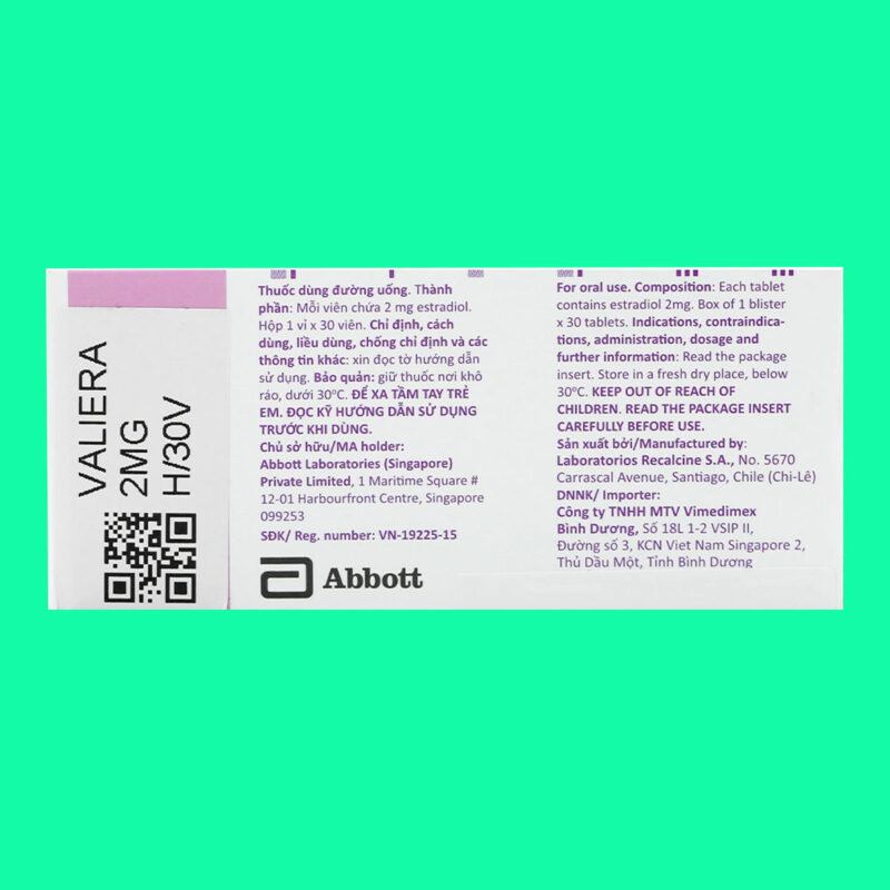 Thuốc Valiera: Công dụng, liều dùng, lưu ý tác dụng phụ