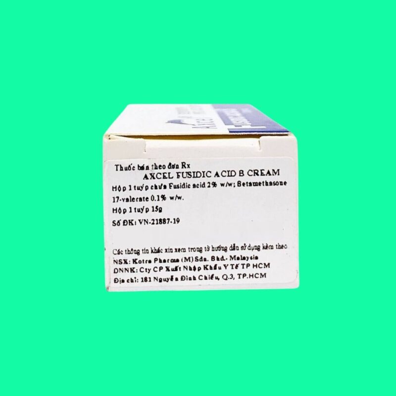 Thuốc Axcel Fusidic Acid B-Cream là thuốc gì? giá bao nhiêu? mua ở đâu