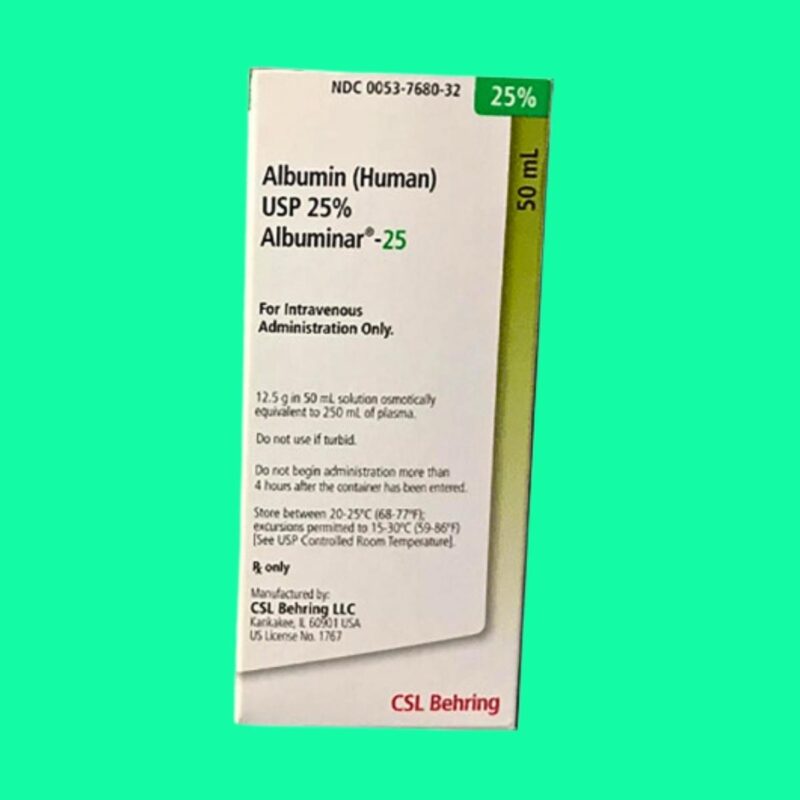Thuốc Albuminar: Công dụng, liều dùng, lưu ý tác dụng phụ, giá bán