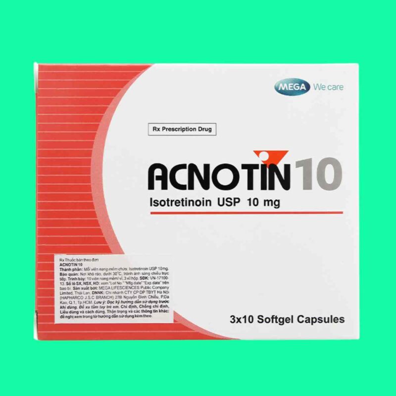 Thuốc Acnotin 10 là thuốc gì? giá bao nhiêu? mua ở đâu? có tác dụng gì?