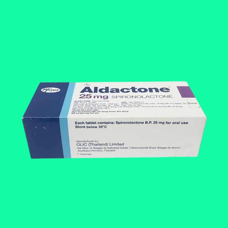 Thuốc Aldactone 25mg là thuốc gì? giá bao nhiêu? mua ở đâu? có tác dụng gì?