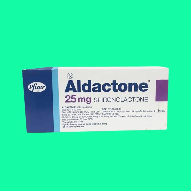 Thuốc Aldactone 25mg là thuốc gì? giá bao nhiêu? mua ở đâu? có tác dụng gì?