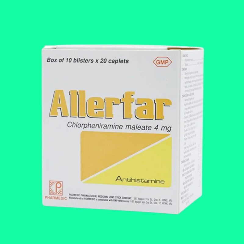 Allerfar: Công dụng, liều dùng, lưu ý tác dụng phụ giá bán