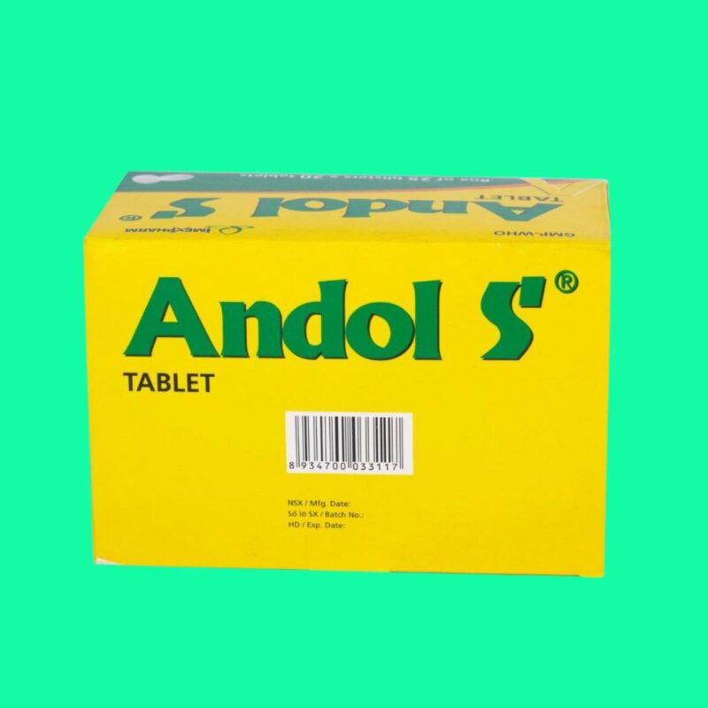 Thuốc Andol S là thuốc gì? giá bao nhiêu? mua ở đâu? có tác dụng gì?