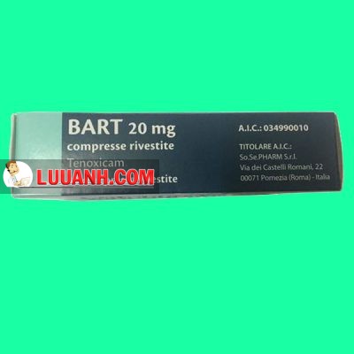 Thuốc Bart 20Mg là thuốc gì? giá bao nhiêu? mua ở đâu? có tác dụng gì?