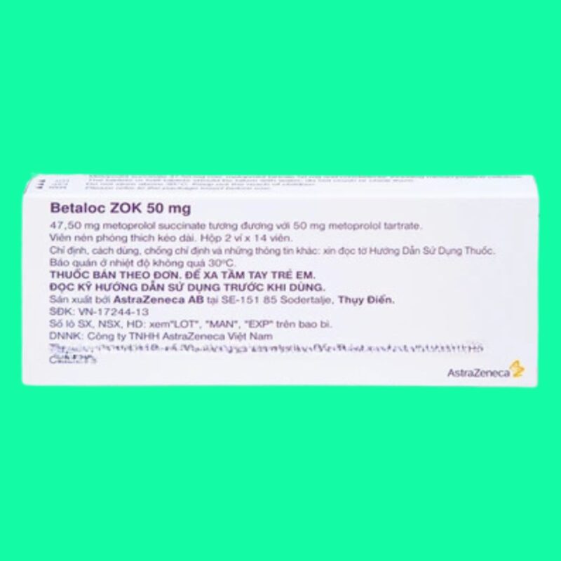 Thuốc Betaloc Zok 50mg là thuốc gì? giá bao nhiêu? mua ở đâu? có tốt không?