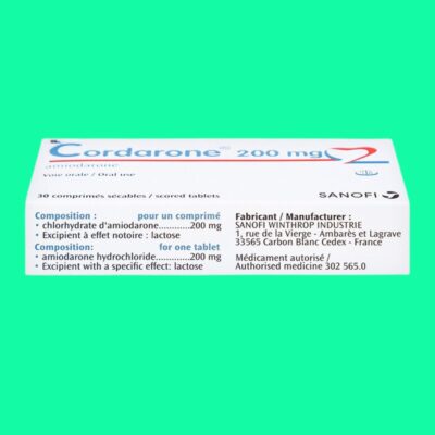 Cordarone: Công dụng, liều dùng, lưu ý tác dụng phụ và giá