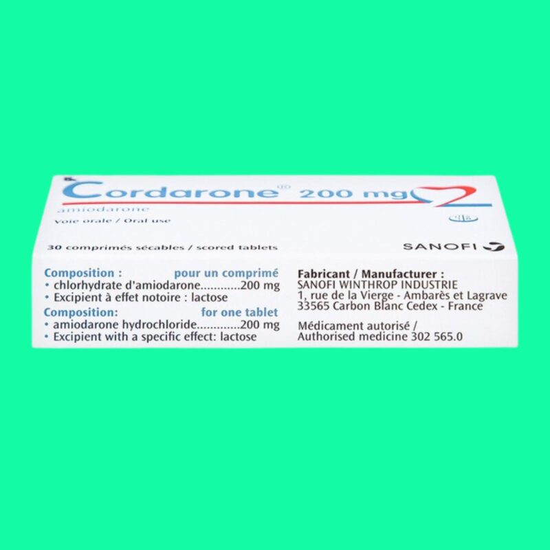 Cordarone: Công dụng, liều dùng, lưu ý tác dụng phụ và giá