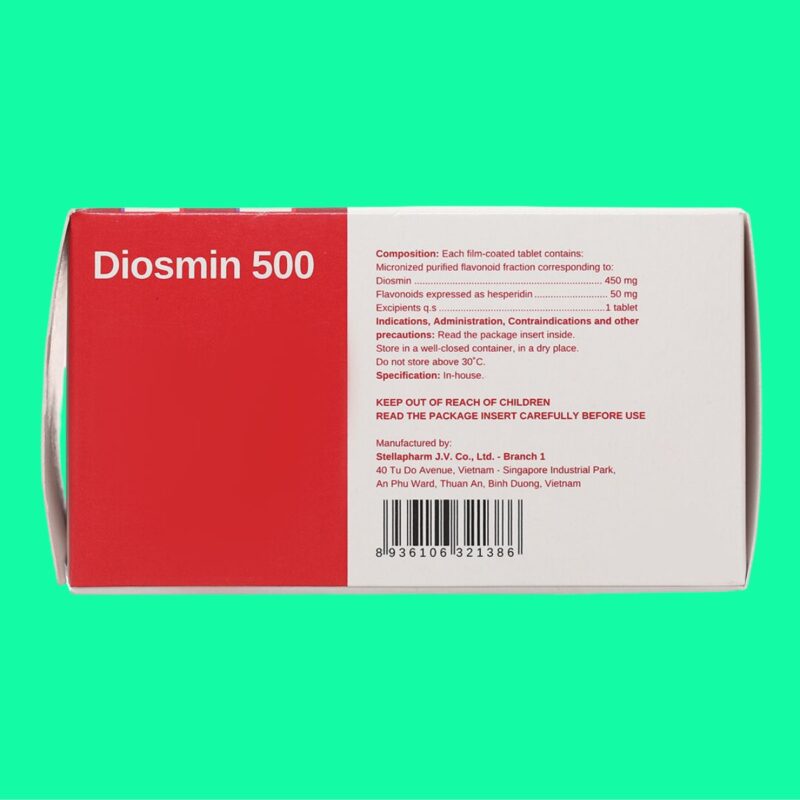 Thuốc Diosmin Stada 500 mg là thuốc gì? giá bao nhiêu? mua ở đâu?