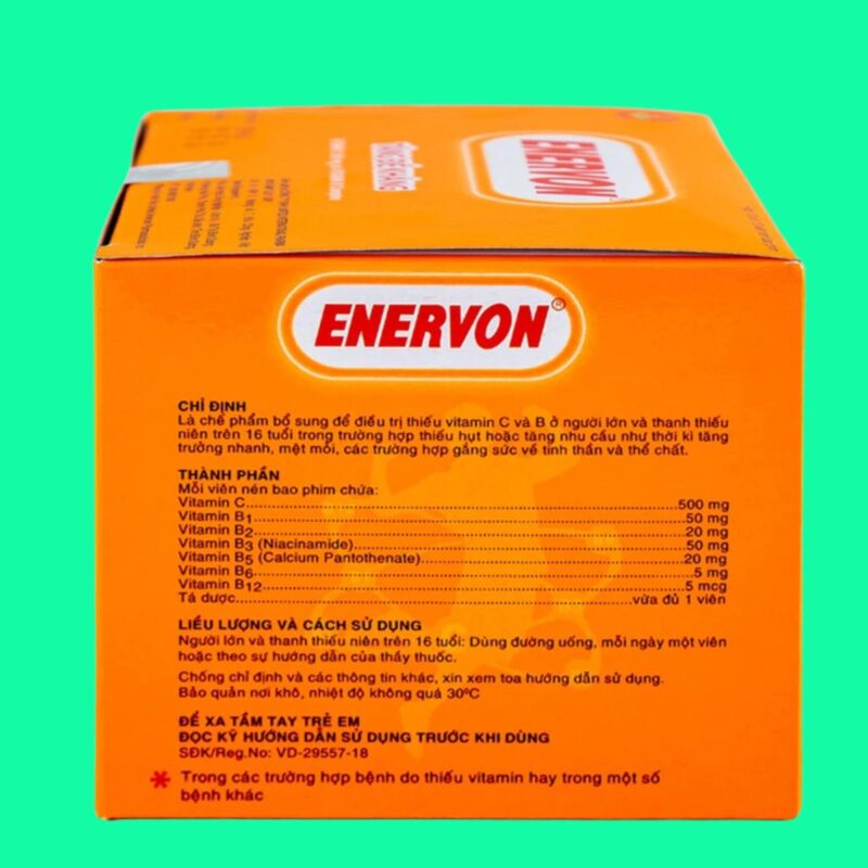 Thuốc Enervon là thuốc gì? giá bao nhiêu? mua ở đâu? có tác dụng gì?