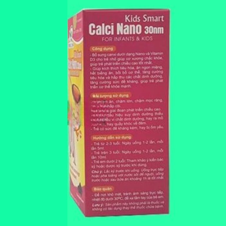 Thuốc Kids Smart Calci Nano: Công dụng, liều dùng và lưu ý tác dụng phụ