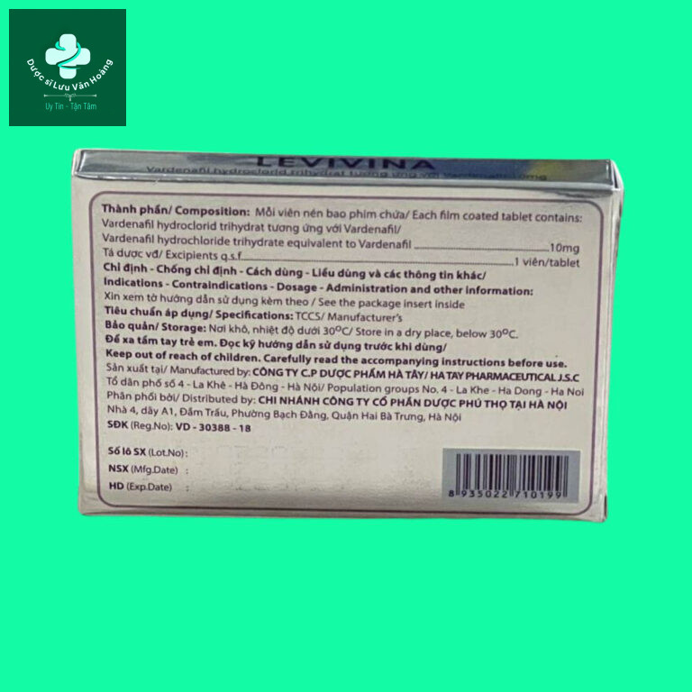 Thuốc Levivina: Công dụng, liều dùng, lưu ý tác dụng phụ, giá bán