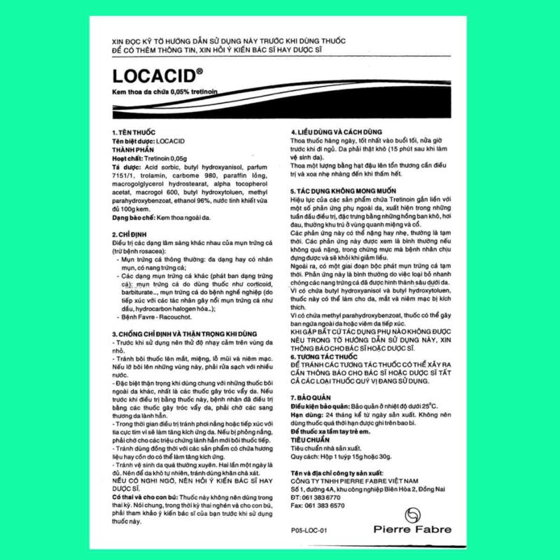 Thuốc Locacid: Tác dụng, liều dùng, các lưu ý trong quá trình sử dụng