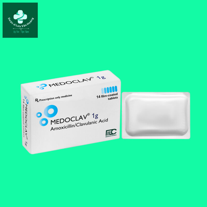 Thuốc Medoclav 1g điều trị nhiễm trùng đường hô hấp trên và dưới