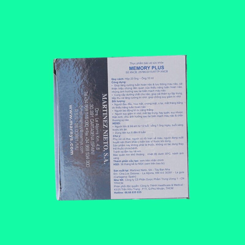 Thuốc Memory Plus là thuốc gì? giá bao nhiêu? mua ở đâu? có tốt không?