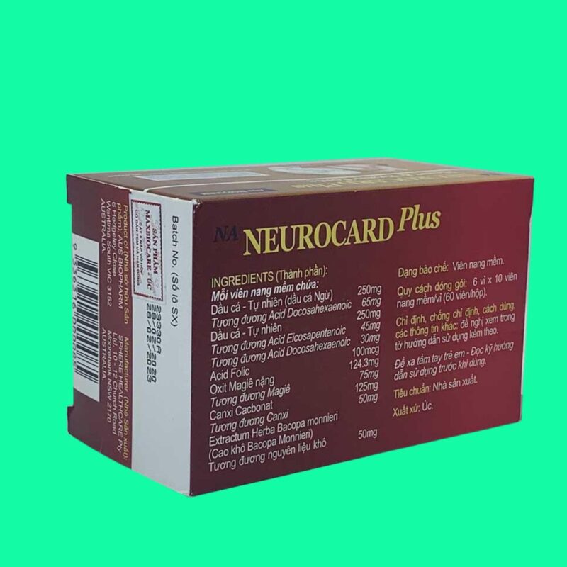 Thuốc NA Neurocard Plus: Công dụng, liều dùng, lưu ý tác dụng phụ, giá bán