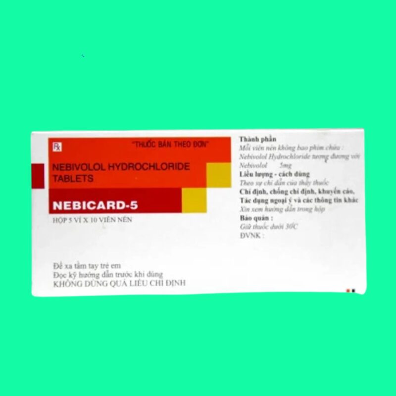 Thuốc Nebicard 5 là thuốc gì? giá bao nhiêu? mua ở đâu? có tác dụng gì?
