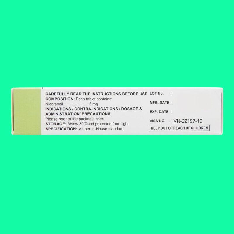 Thuốc Nicomen Tablets 5mg: Công dụng, liều dùng, lưu ý tác dụng phụ ...