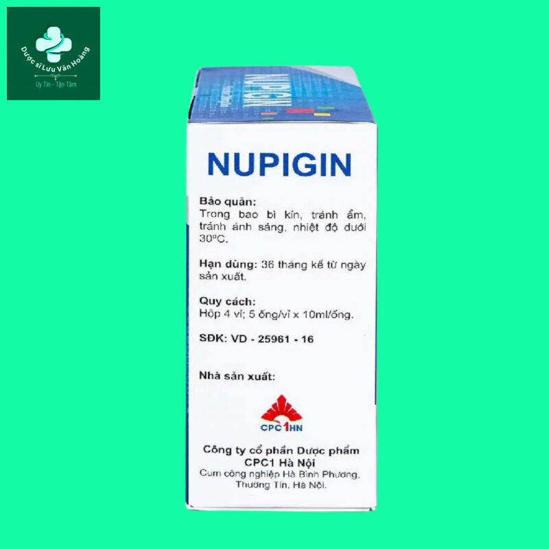 Thuốc Nupigin: Công dụng, liều dùng, lưu ý tác dụng phụ, giá bán