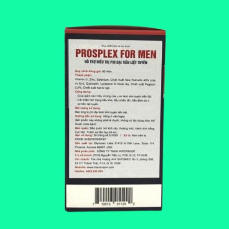 Thuốc Prosplex For Men là gì? giá bao nhiêu? mua ở đâu? có tác dụng gì?