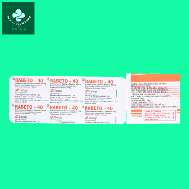 Thuốc Rabeto 40 mg là thuốc gì? giá bao nhiêu? mua ở đâu? có tốt không