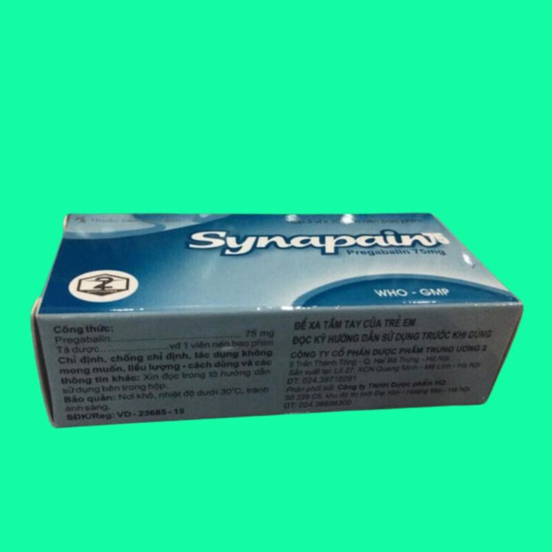 Thuốc Synapain 75: Công dụng, liều dùng, lưu ý tác dụng phụ, giá bán