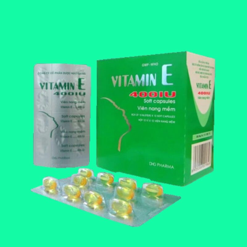 Thuốc Vitamin E 400 IU DHG Pharma: Công dụng, liều dùng, lưu ý tác dụng phụ, giá bán