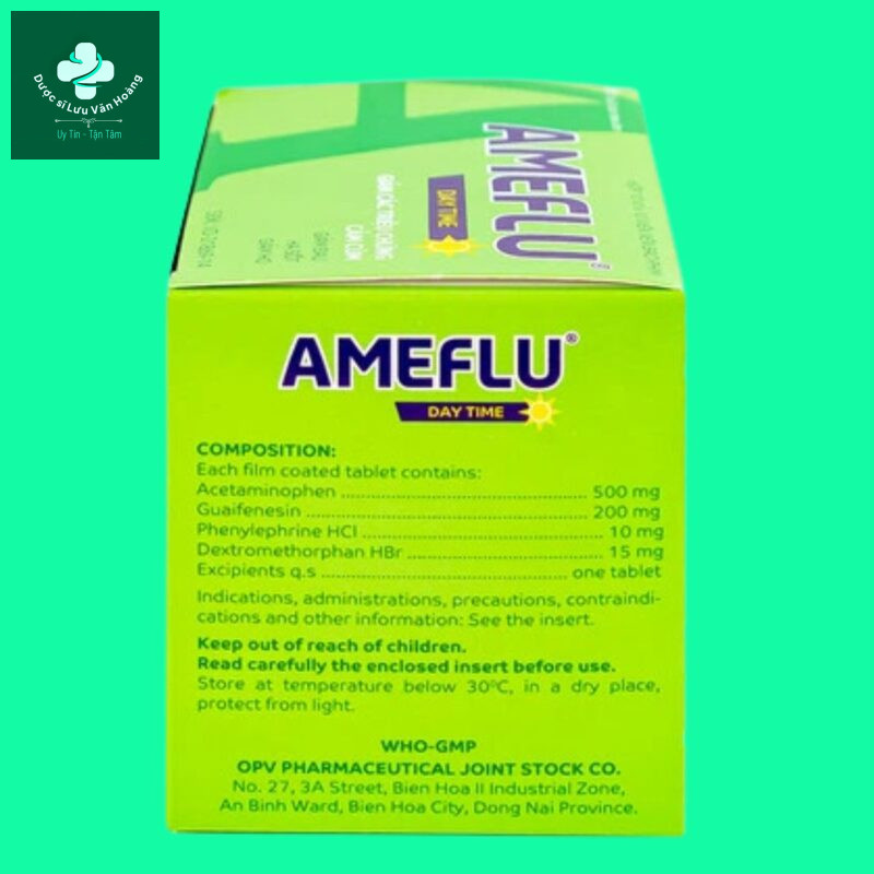 Thuốc Ameflu ban ngày: Công dụng, liều dùng, lưu ý tác dụng phụ, giá bán